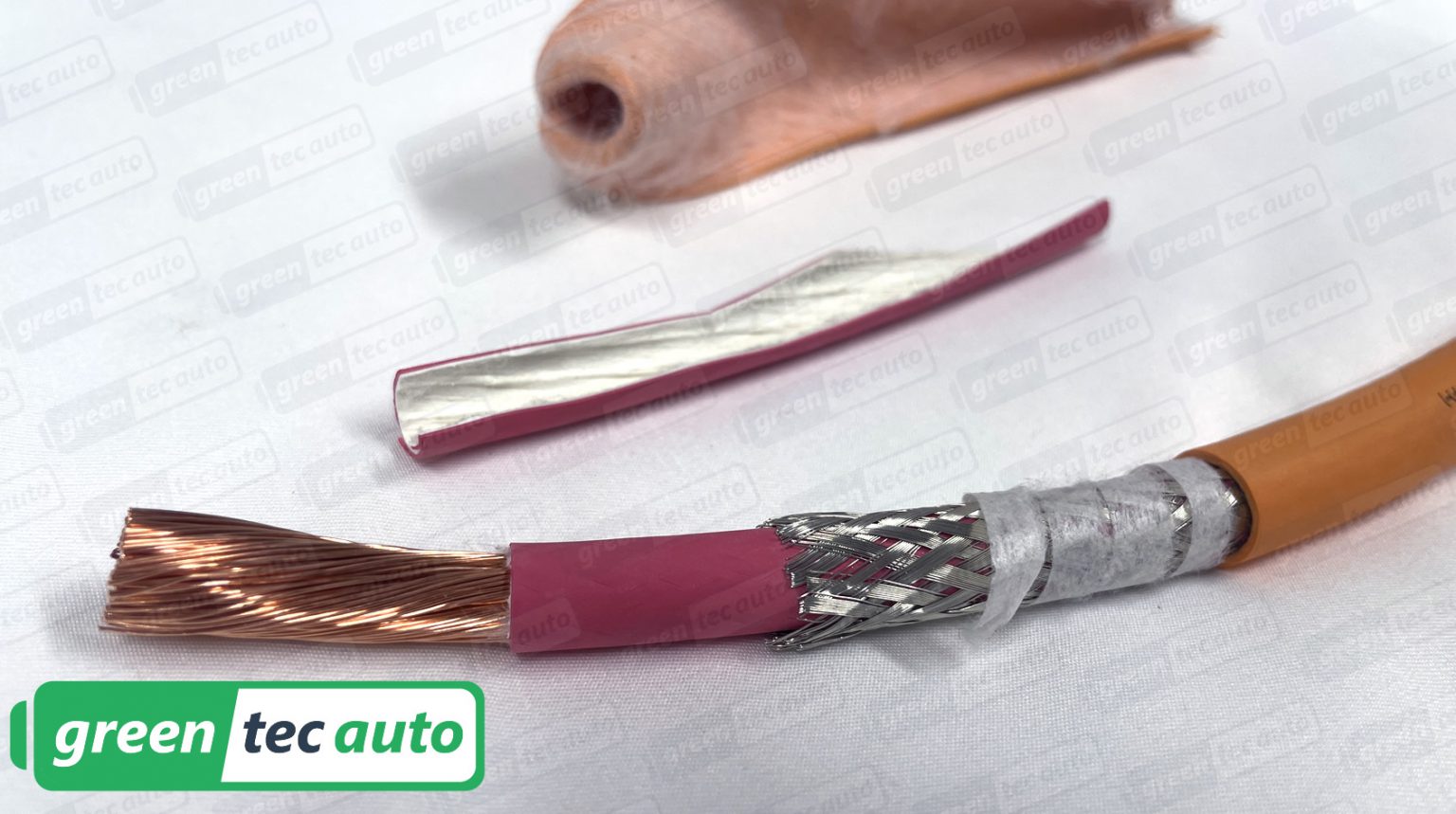 2 AWG Orange Shielded Copper Wire | Greentec Auto